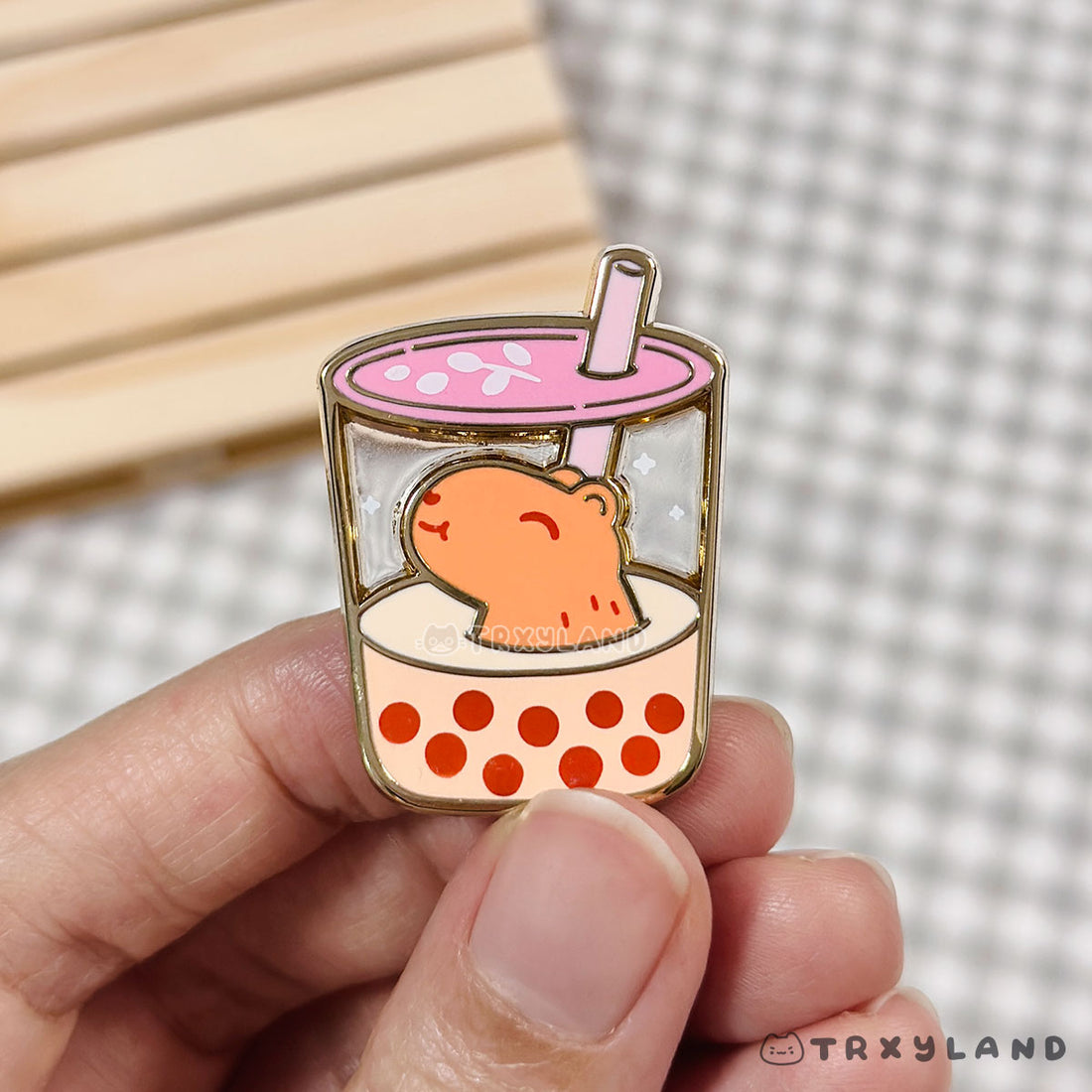 Boba Capy Enamel Pin / Cozy Capys Series - TRXYLAND