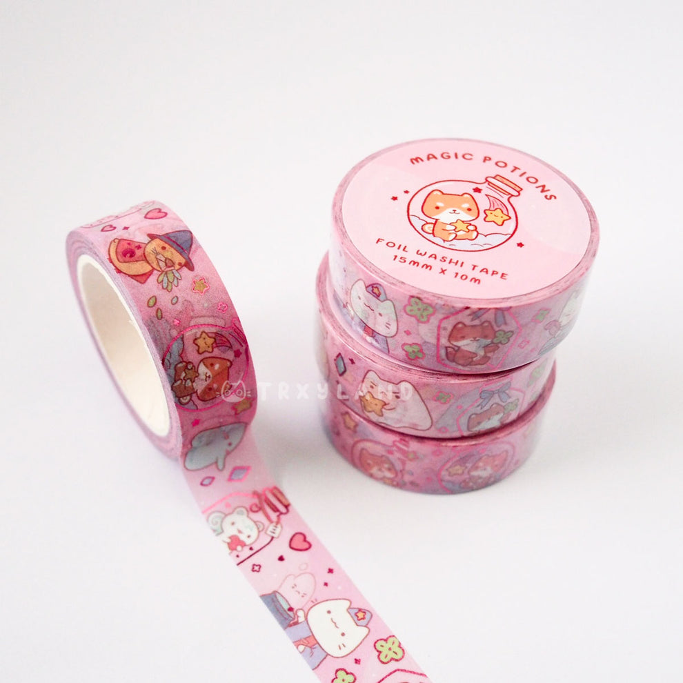 Potion Pals Pink Foil Washi Tape / Potion Pals Series - TRXYLAND
