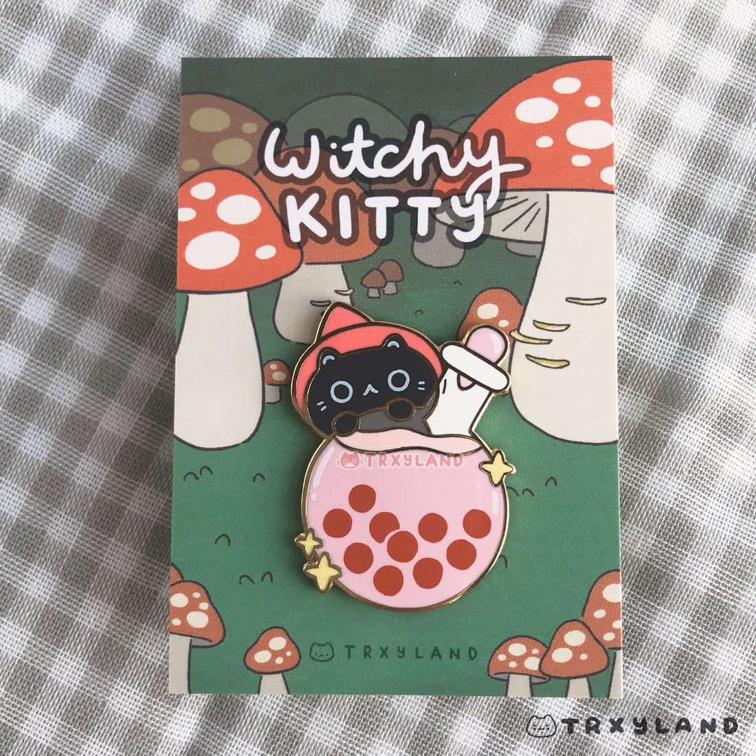 Boba Mogu Enamel Pin / Witchy Kitty Series - TRXYLAND